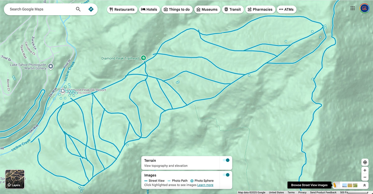 Introducing Google Street View virtual slope tour - Diamond Peak Ski Resort