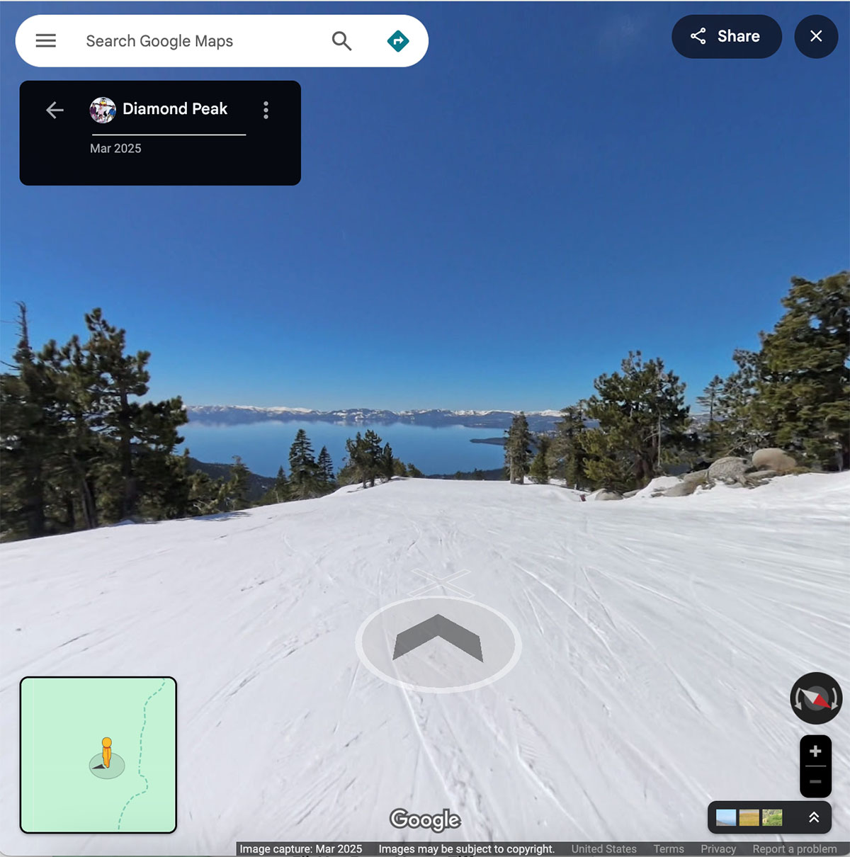 Introducing Google Street View virtual slope tour - Diamond Peak Ski Resort